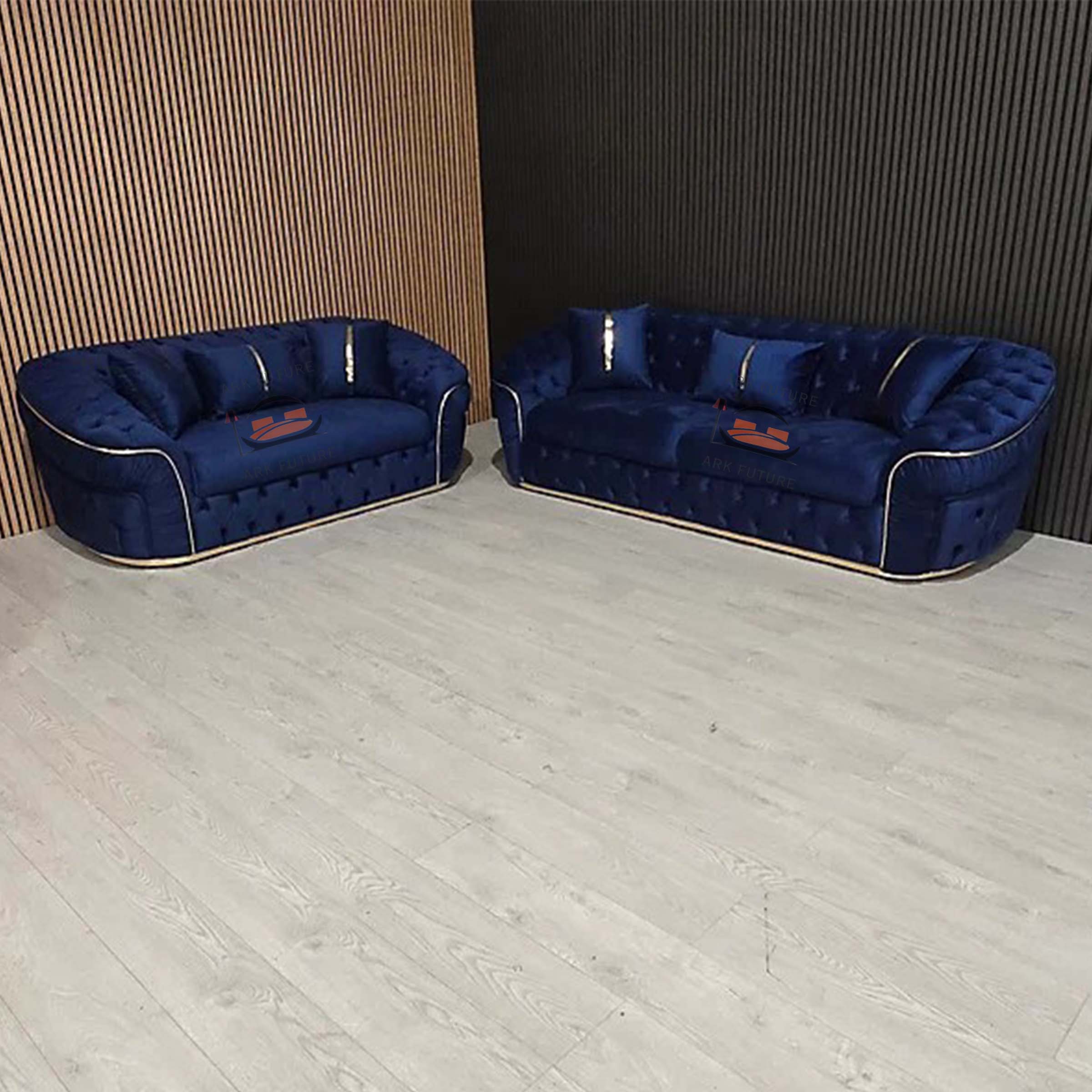 Celebrity Ambassador 3 plus 2 Chesterfield Sofa in Plush Velvet Fabric ...